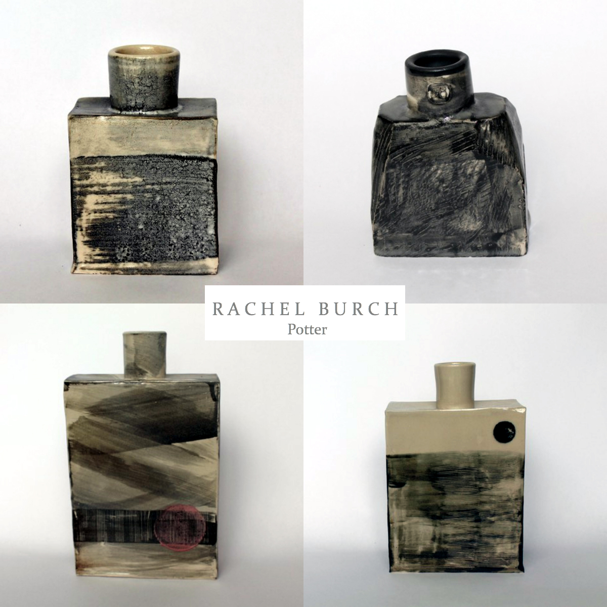 New Vessels, Vases and Bottles by Potter Rachel Burch - ESC Artists 2025