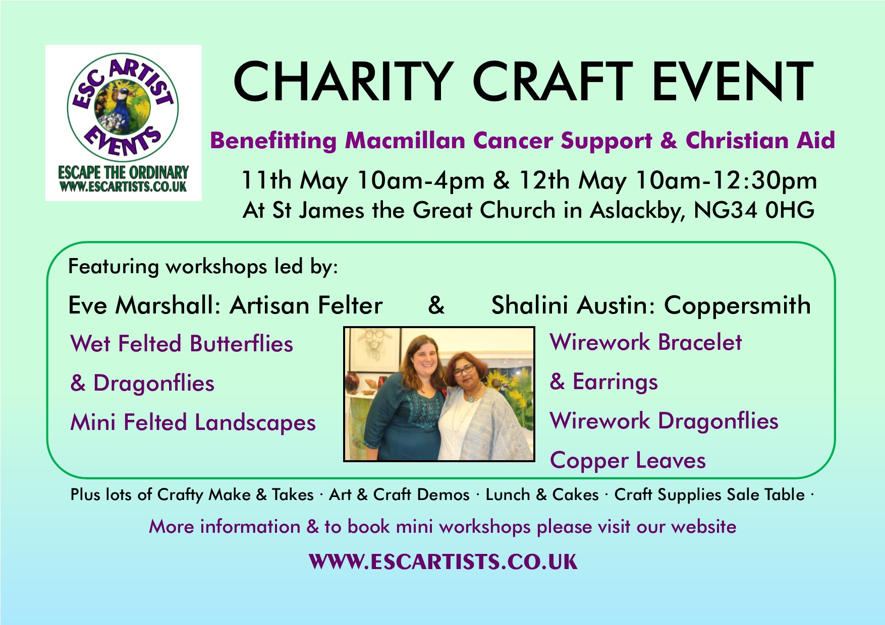 Crafts for Charity in Aslackby, Lincolnshire - ESC Artists